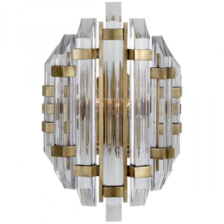 Visual Comfort Adele Sconce in Hand-Rubbed Antique Brass with C SK 2400HAB-CA | Zoro